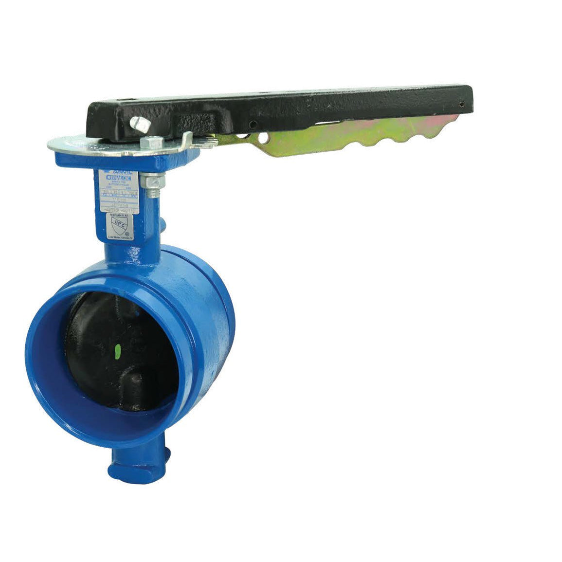 Butterfly Valve, Groove, 10-P Lever Handle, Epoxy Coated, EPDM Disc ...