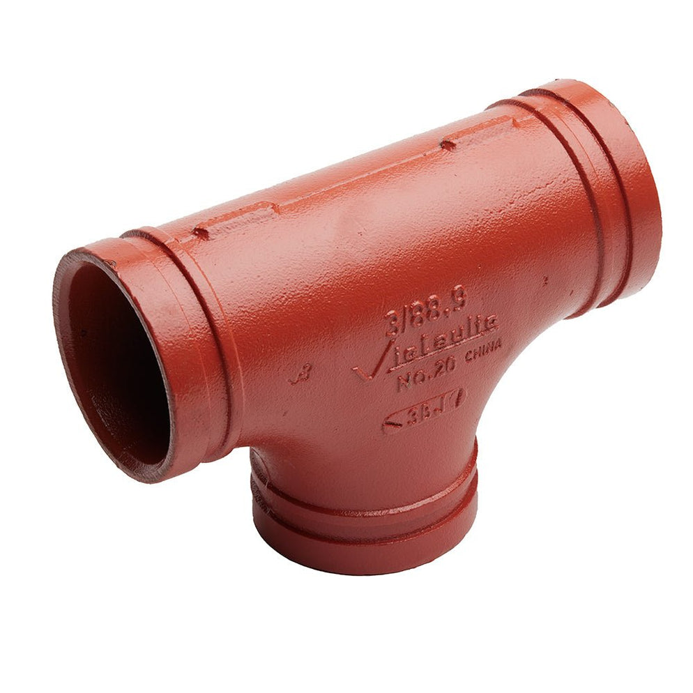 Groove Tee, Victaulic No 20, Ductile Iron, Rust Inhibiting Orange Paint ...