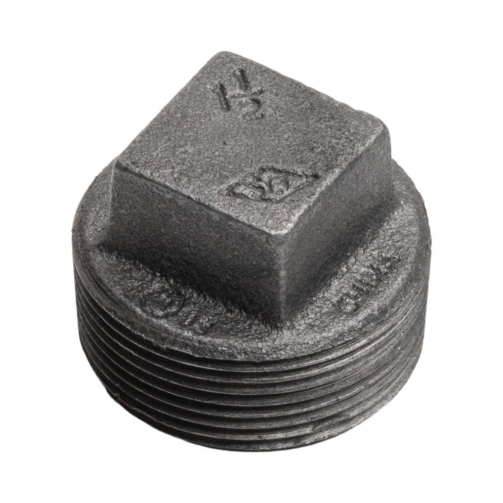 Threaded Plug, Square Head, Male NPT, Malleable Iron 150# - UnitedBuilt ...