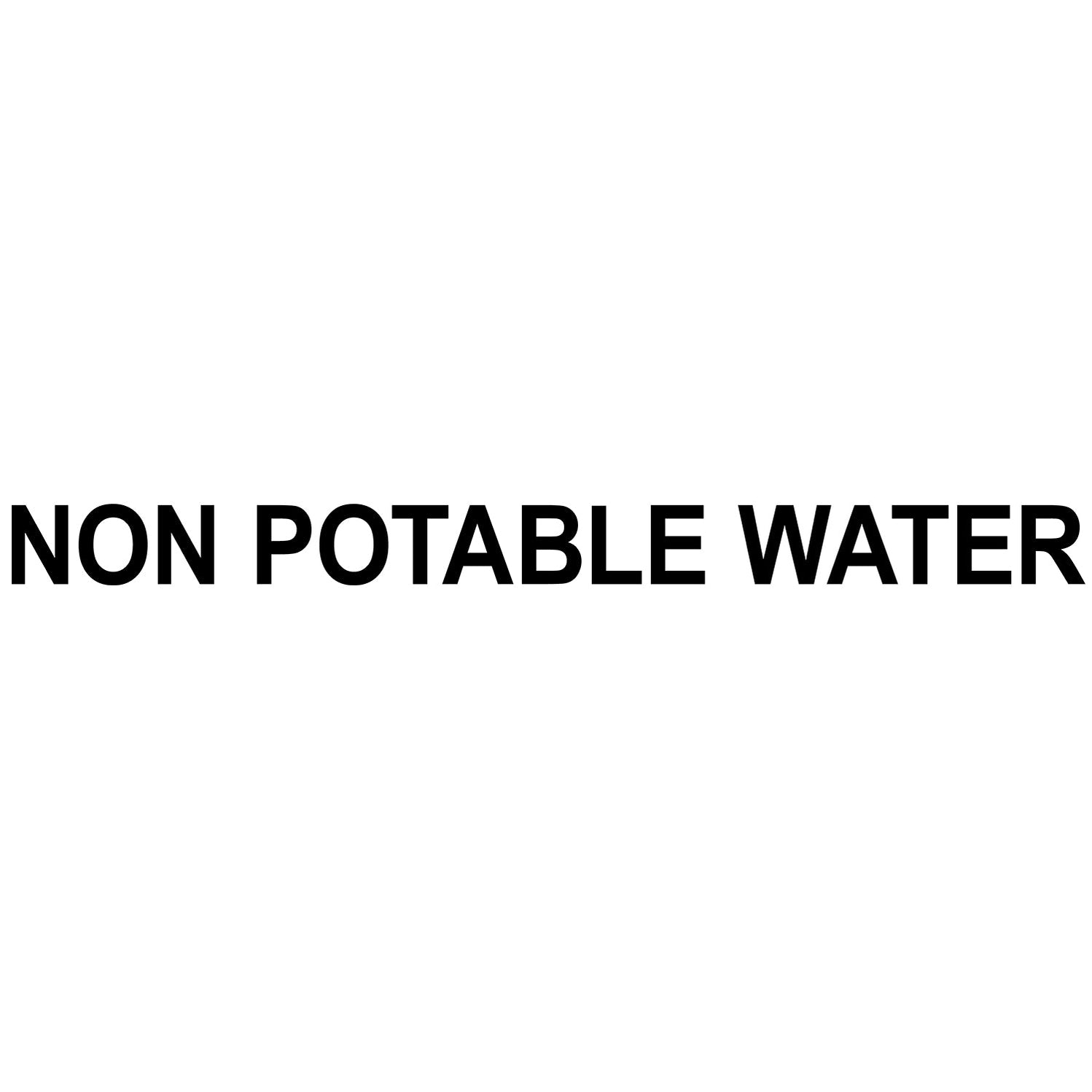 Decal, Non-Potable Water, 3-1/2" Height x 3' 3-1/2" Width, UnitedBuilt ...