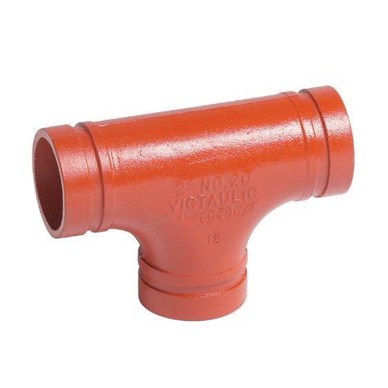 Groove Tee, Victaulic No 20, Ductile Iron, Rust Inhibiting Orange Paint ...