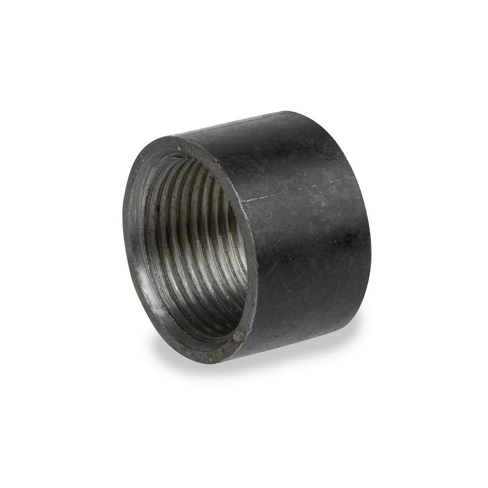 Half Coupling, FNPT, Black Merchant Steel - UnitedBuilt Equipment