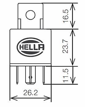 Relay Mini ISO, 12V, 40 AMP, SPDT, B1/200 Hella 933332181 - UnitedBuilt ...