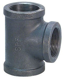 Threaded Tee, Female NPT, Malleable Iron A197 150# - UnitedBuilt Equipment
